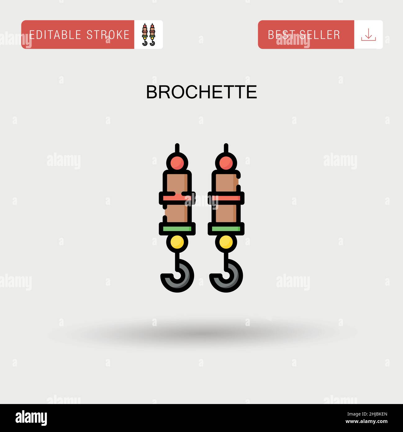 Brochette Simple vector icon Stock Vector Image & Art - Alamy