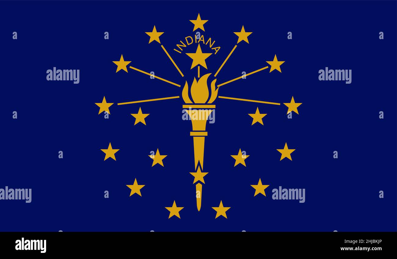 State of Indiana U.S. State Vector Illustration Stock Vector Image ...