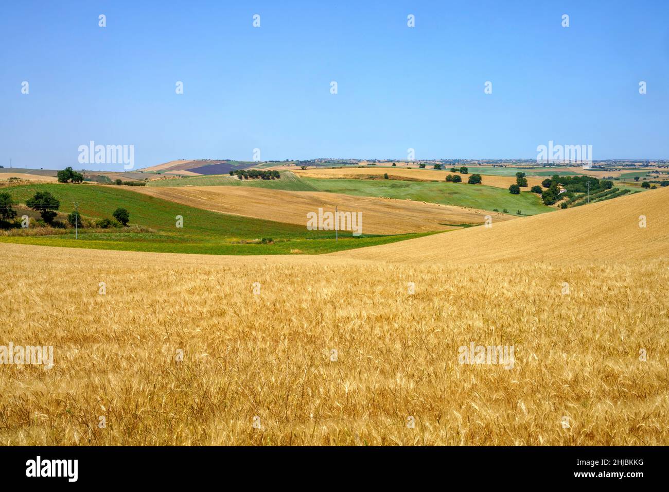 Landscape in Campobasso province, Molise, Italy, along the road to ...