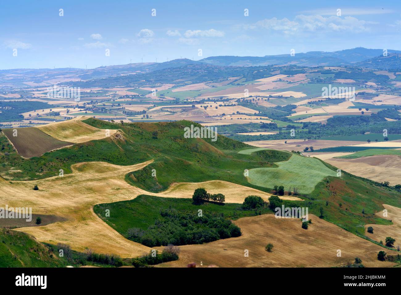 Landscape in Campobasso province, Molise, Italy, along the road to ...