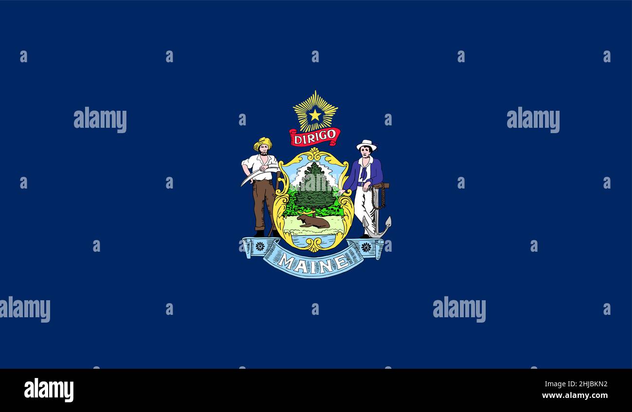 State of Maine U.S. State Vector Illustration Stock Vector Image & Art ...