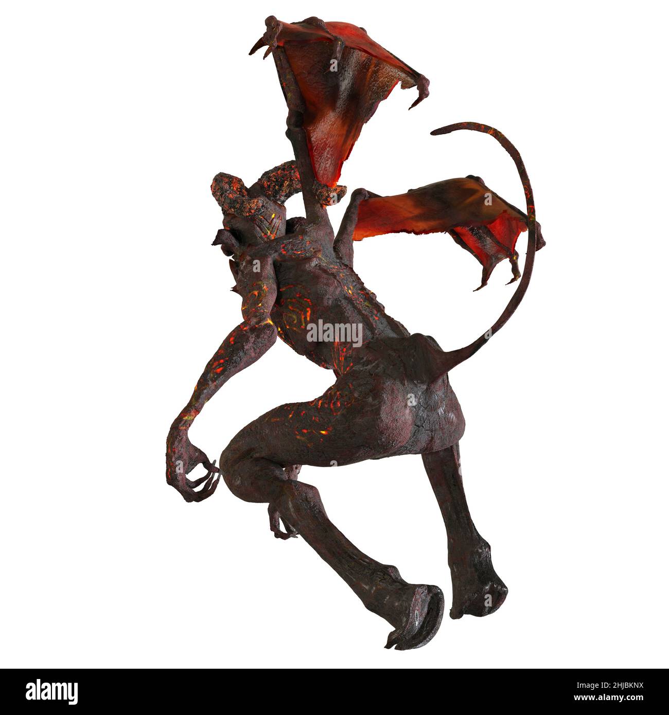 3D illustration demon isolated in white background Stock Photo - Alamy
