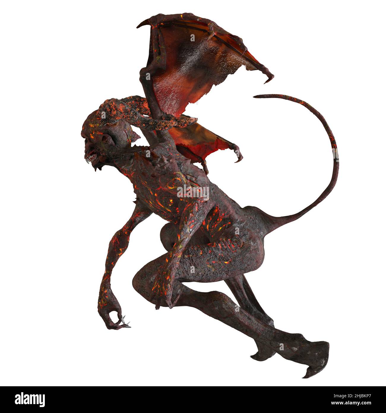 3D illustration demon isolated in white background Stock Photo - Alamy