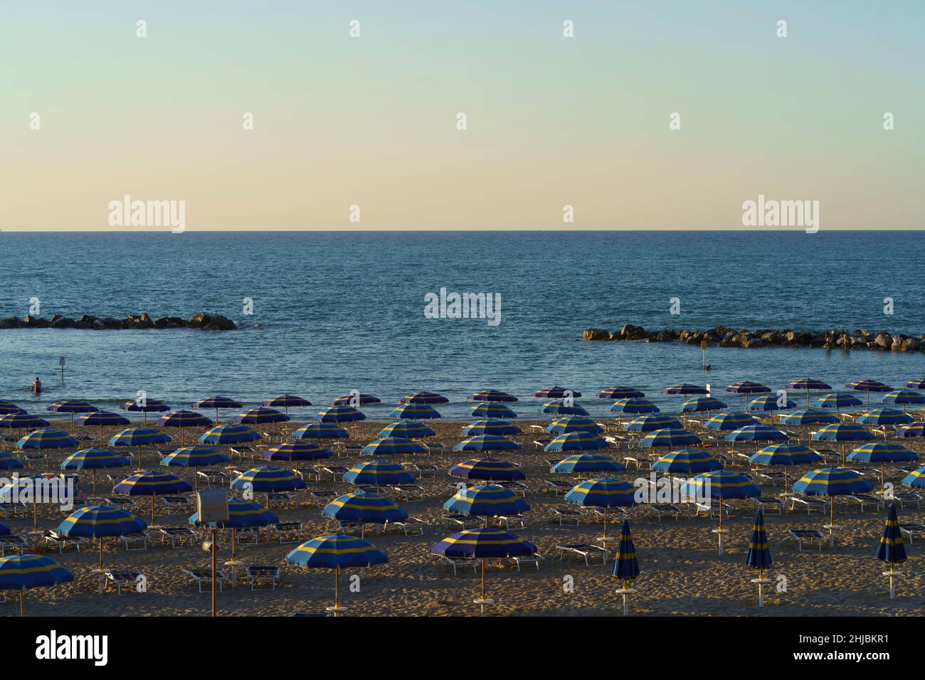 The beach of Termoli, city in the Campobasso province, Molise, Italy ...