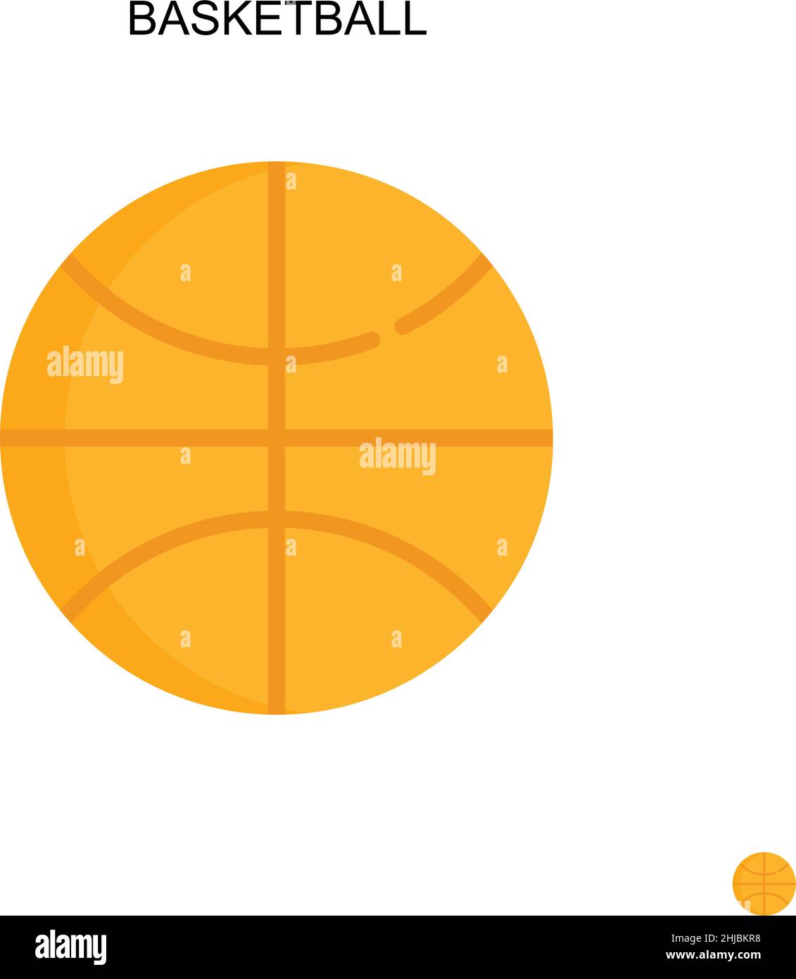 Basketball Simple vector icon. Illustration symbol design template for ...