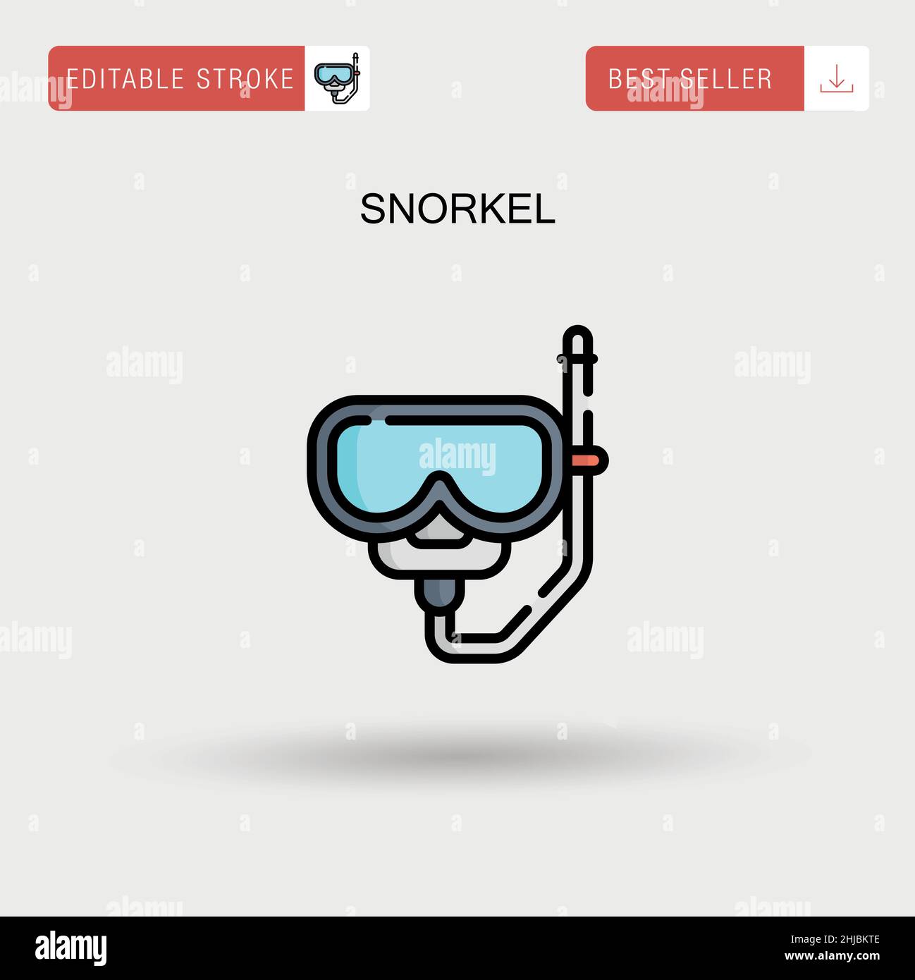 Snorkel coral reef pool ocean Stock Vector Images - Alamy