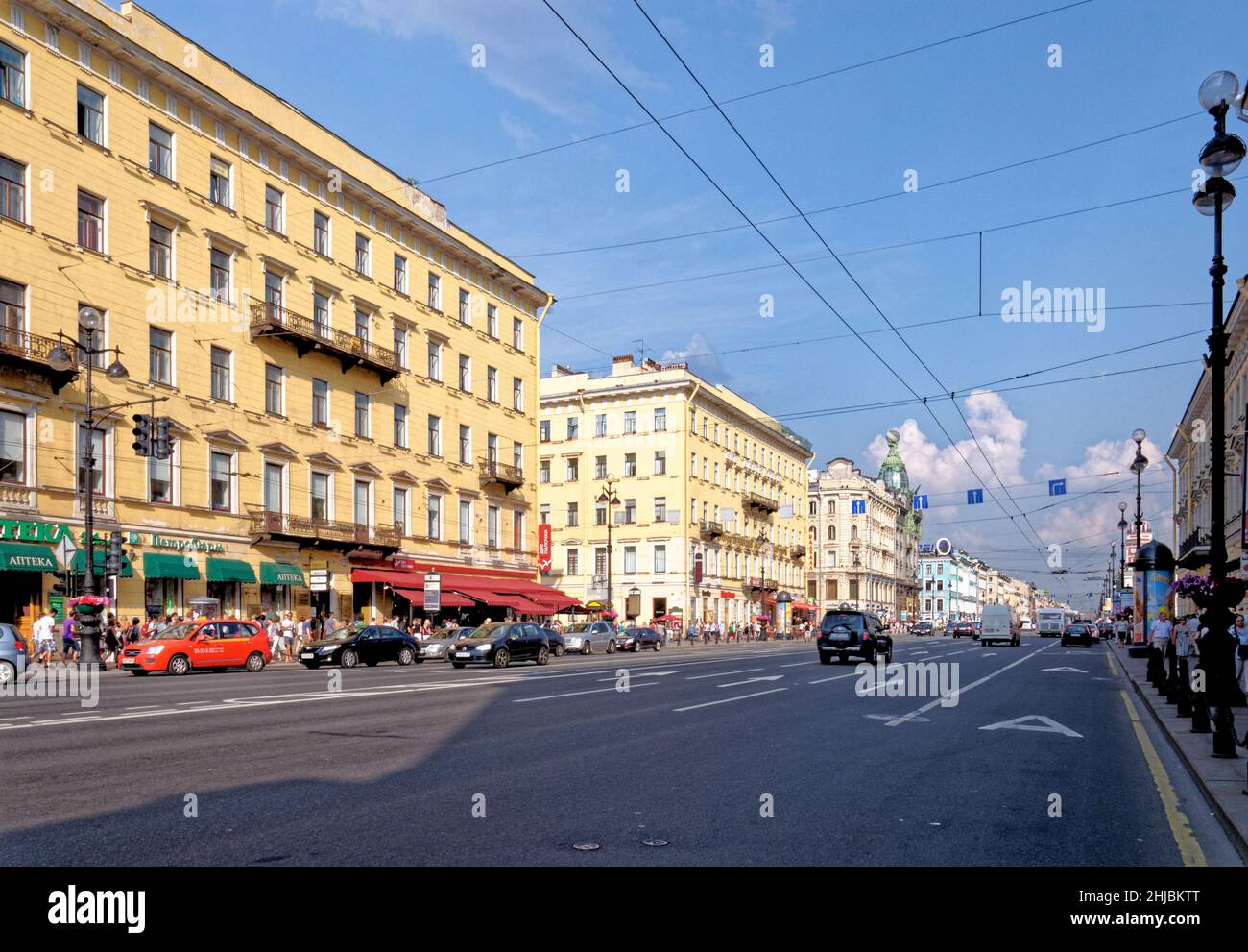 Street view of the famous Nevsky Prospect the main avenue in this nice ...