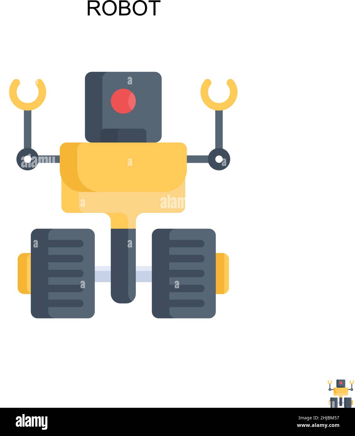 Robot Simple vector icon. Illustration symbol design template for web ...