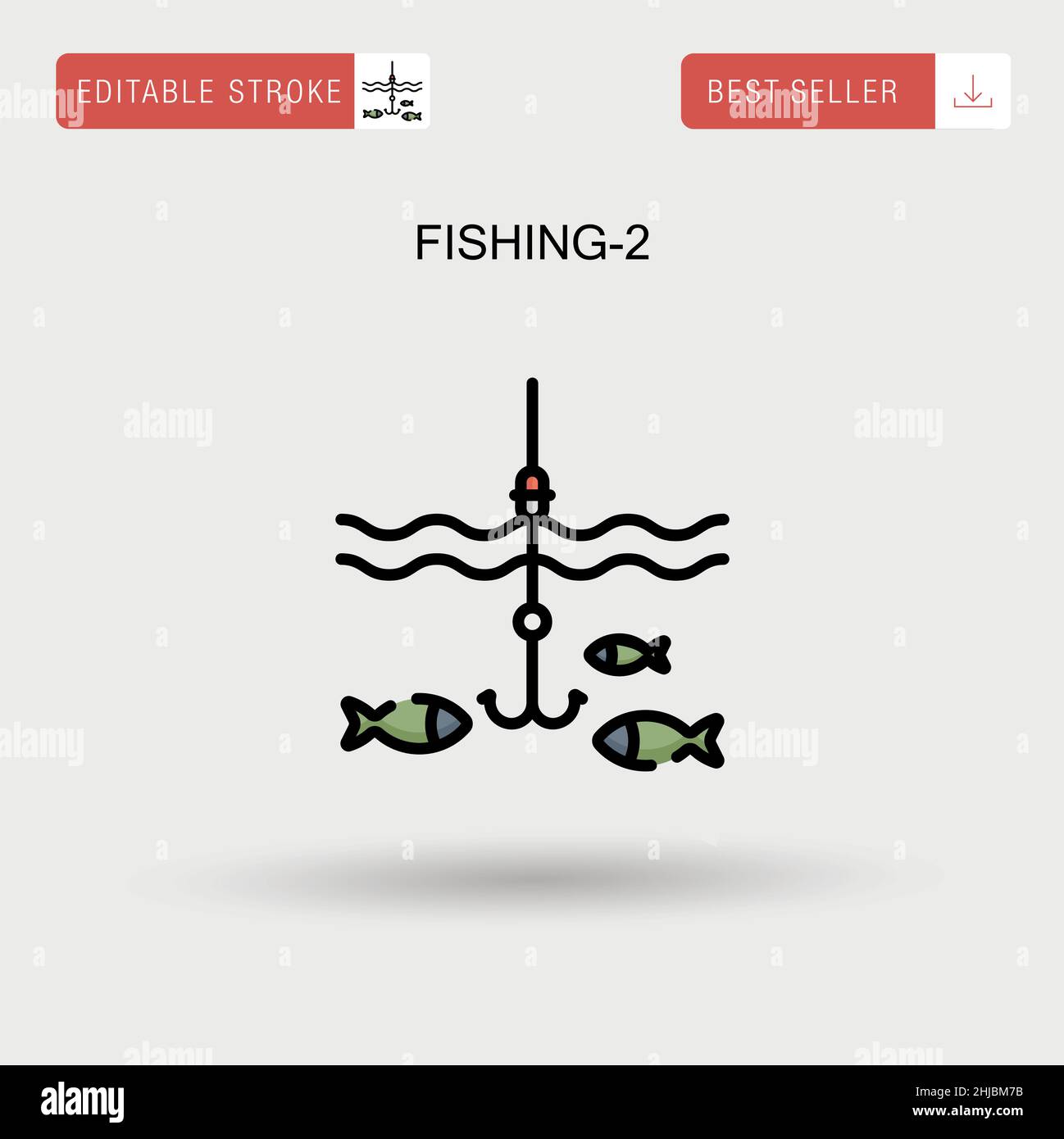 Fishing-2 Simple vector icon Stock Vector Image & Art - Alamy