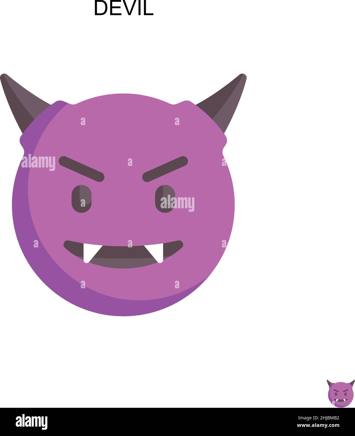 Demon head vector cartoon hi-res stock photography and images - Alamy