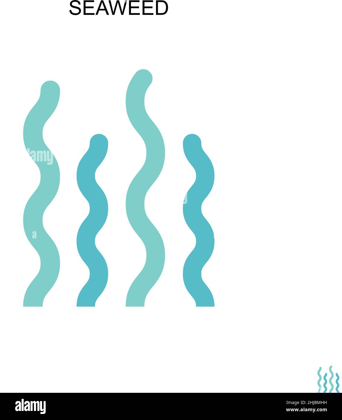 Seaweed Simple vector icon. Illustration symbol design template for web ...