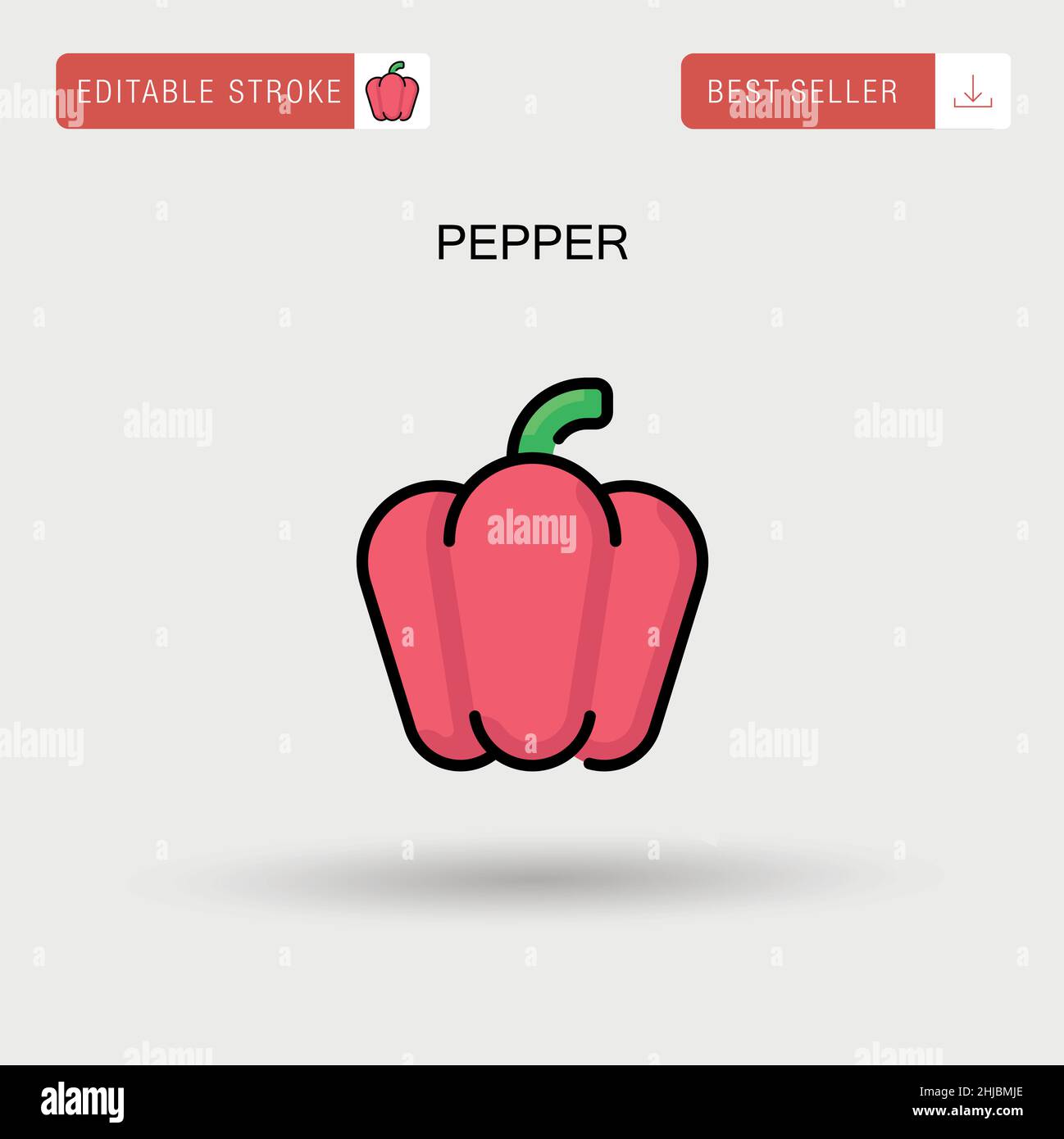 Cayenne pepper white background Stock Vector Images - Alamy