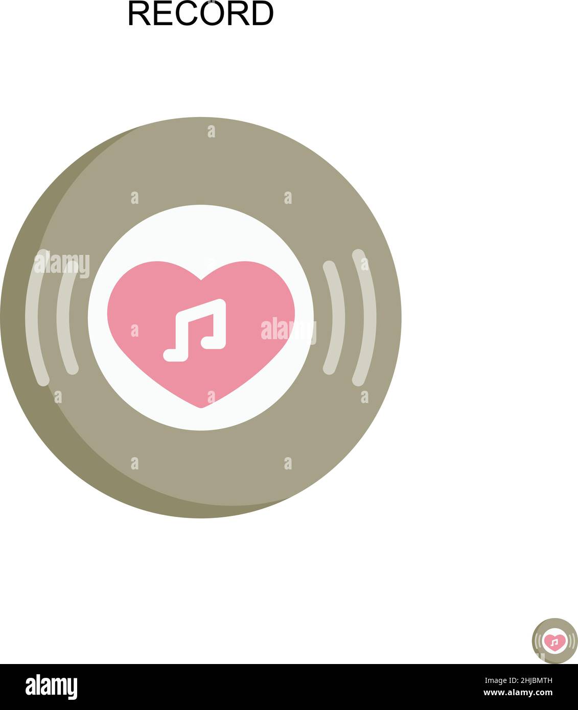 Record Simple vector icon. Illustration symbol design template for web ...