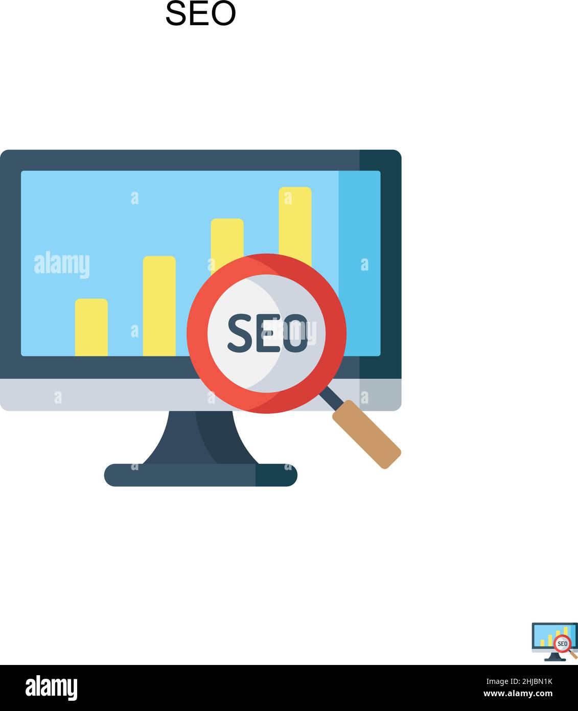 Seo Simple vector icon. Illustration symbol design template for web ...