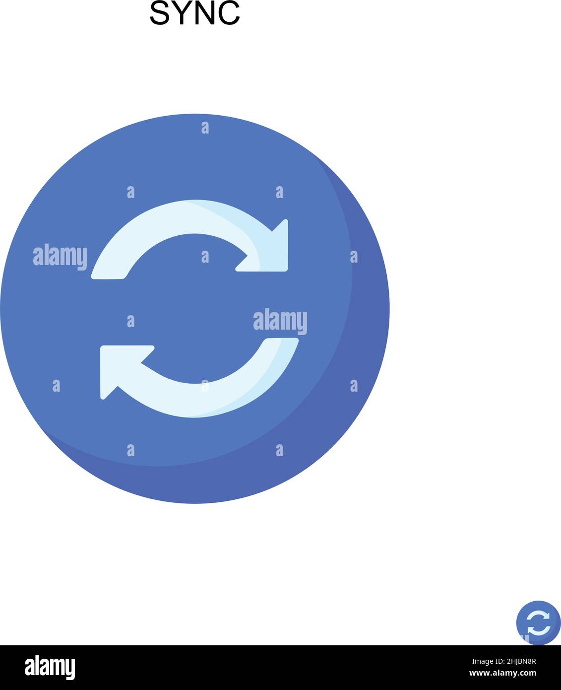Sync Simple vector icon. Illustration symbol design template for web mobile UI element Stock ...
