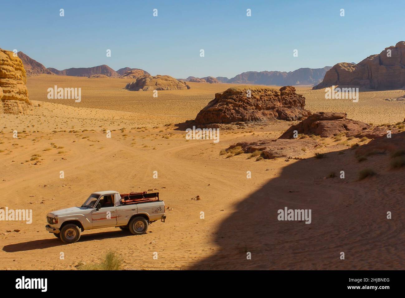 Wadi Rum desert in Jordan with rock formations Stock Photo - Alamy