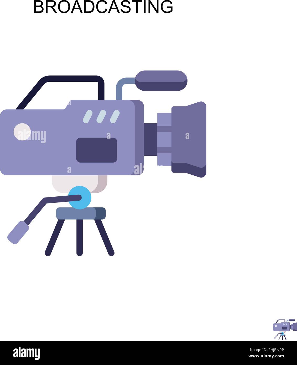 Broadcasting Simple vector icon. Illustration symbol design template ...