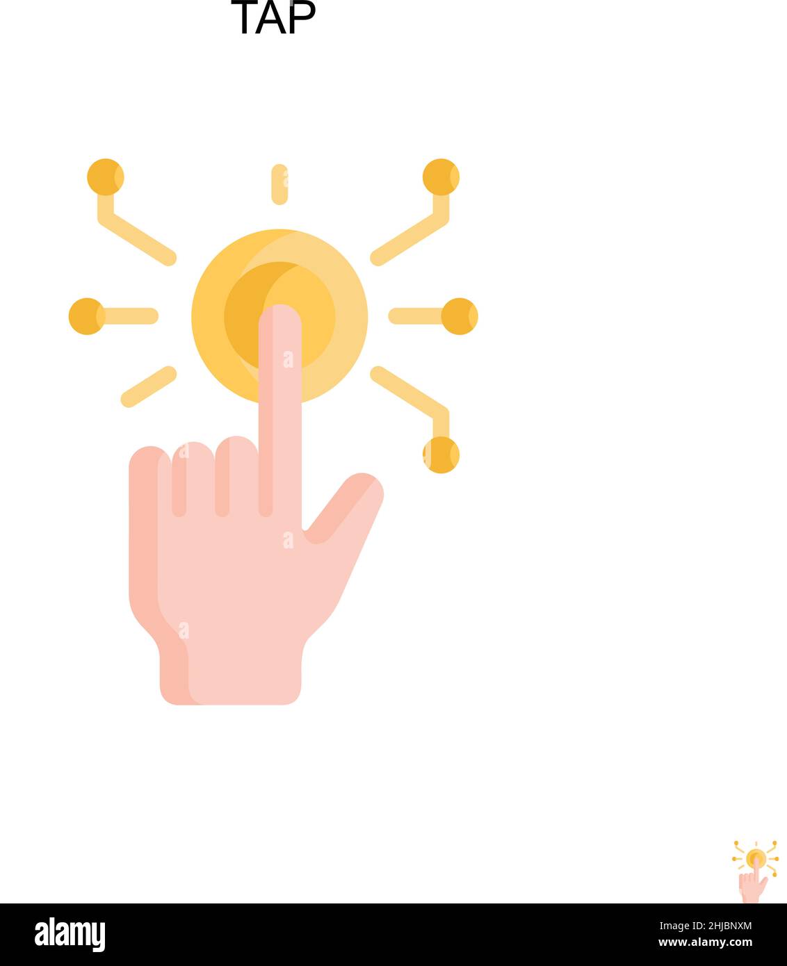 Tap Simple vector icon. Illustration symbol design template for web ...
