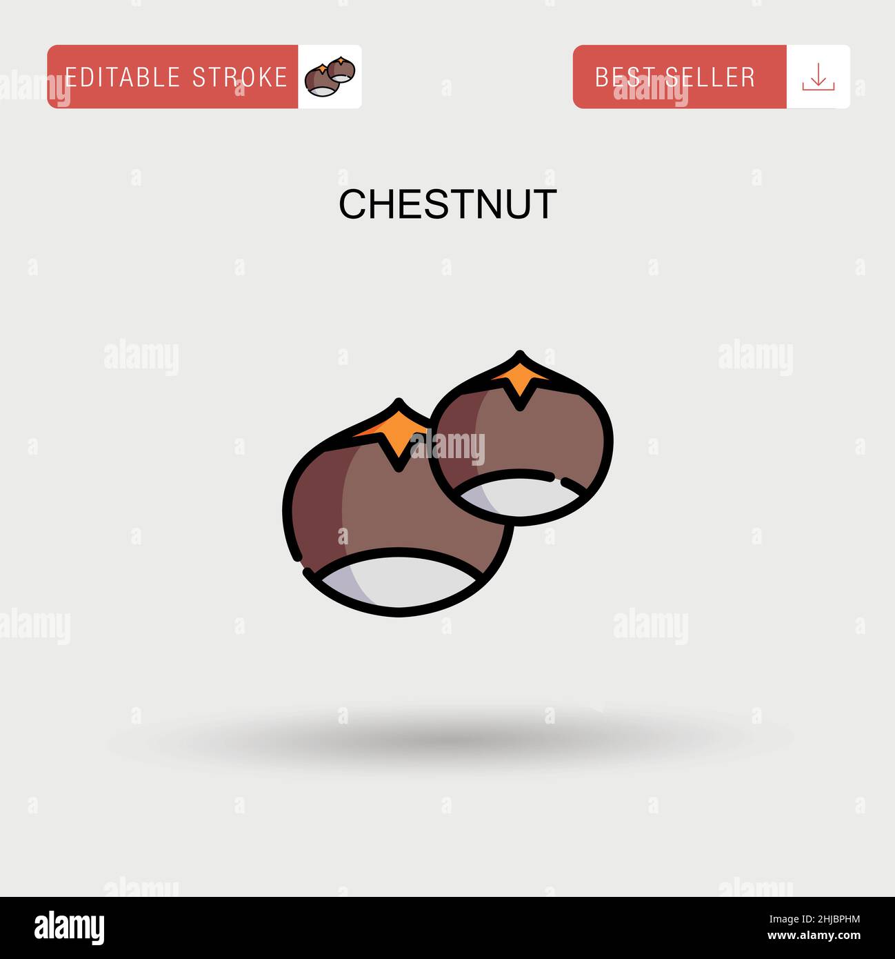 Chestnut icon Stock Vector Images - Alamy