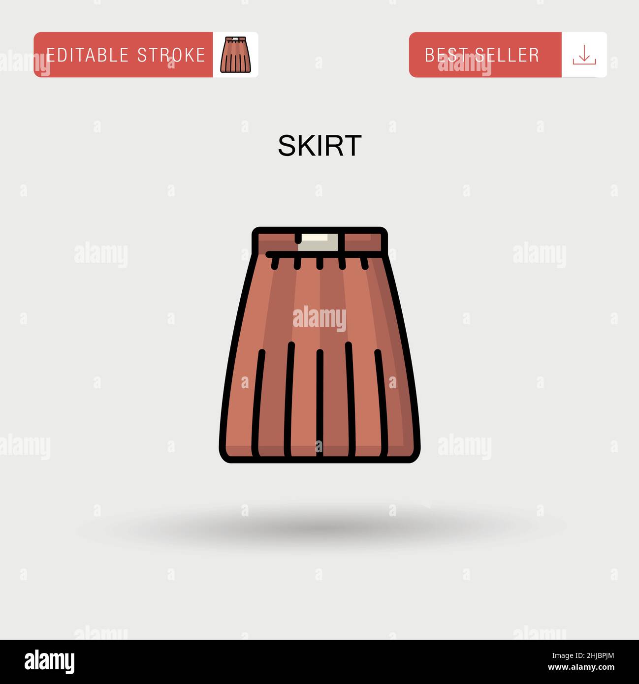 Skirt front and back view template Stock Vector Images - Alamy