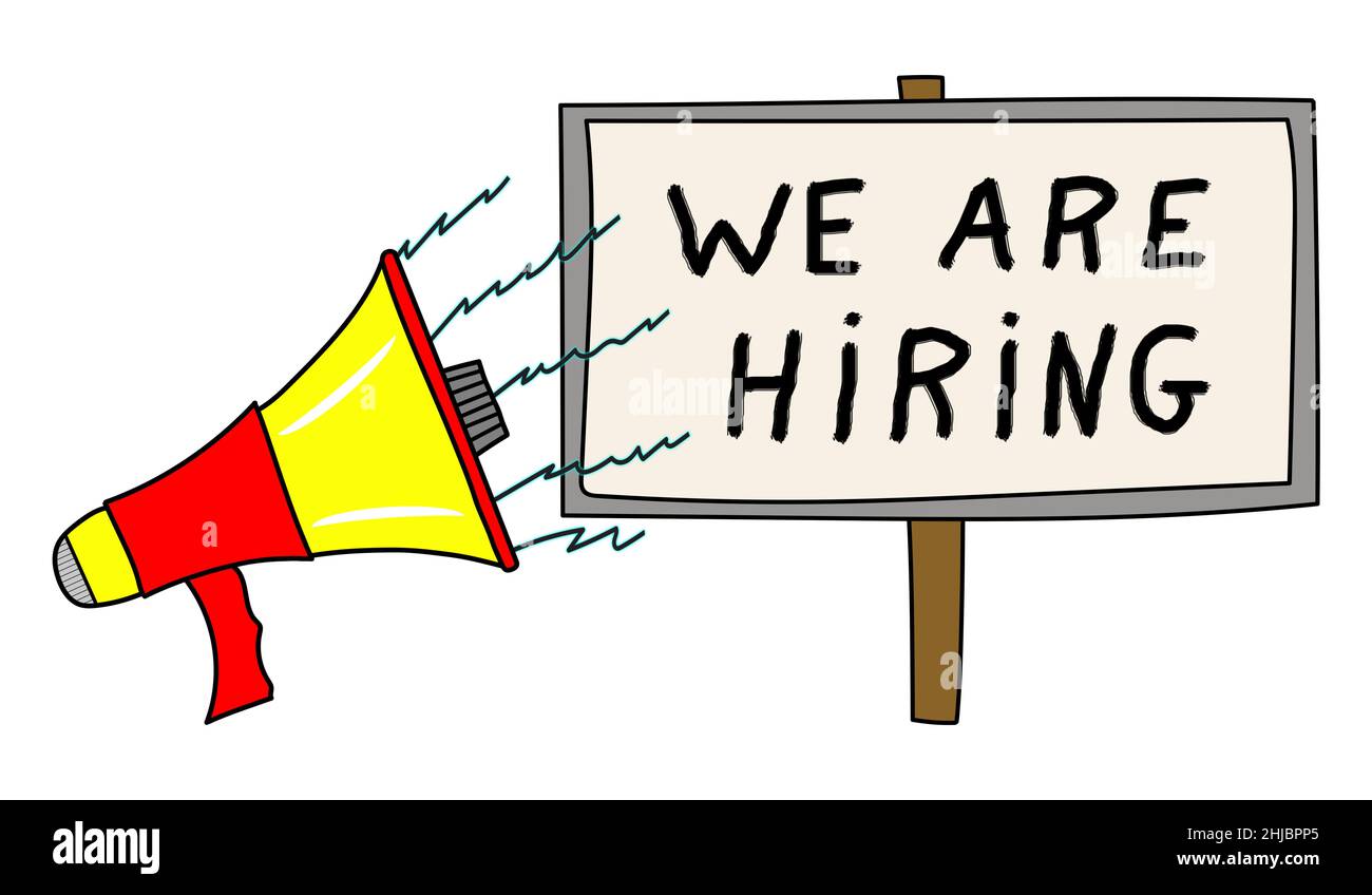 Illustration of a hiring concept Stock Photo - Alamy