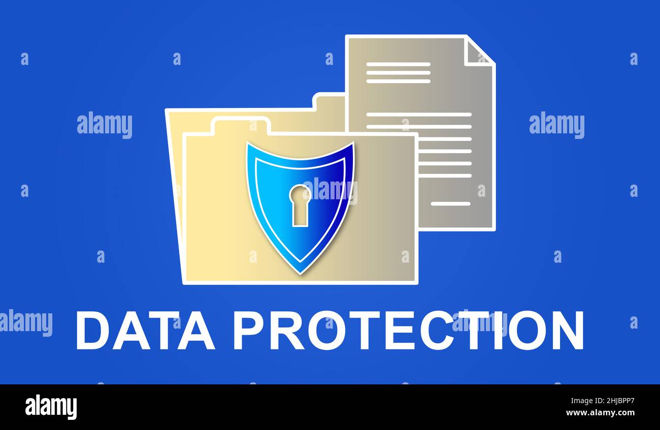 Illustration of a data protection concept Stock Photo - Alamy