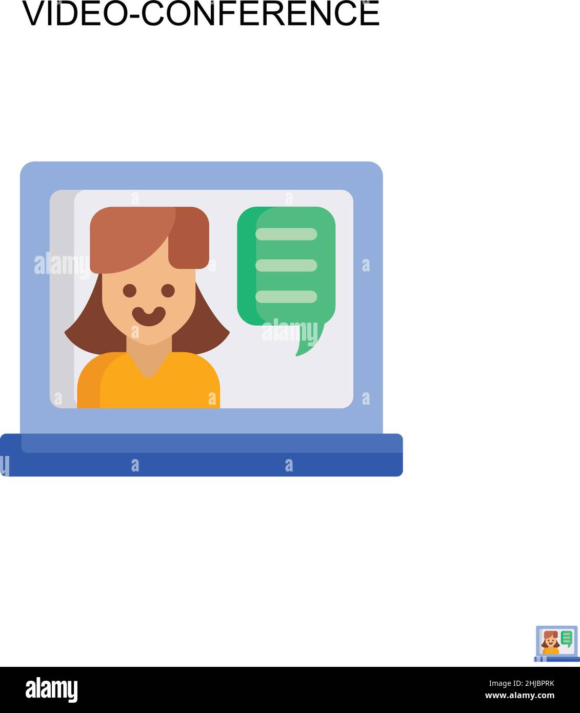 Video-conference Simple vector icon. Illustration symbol design ...
