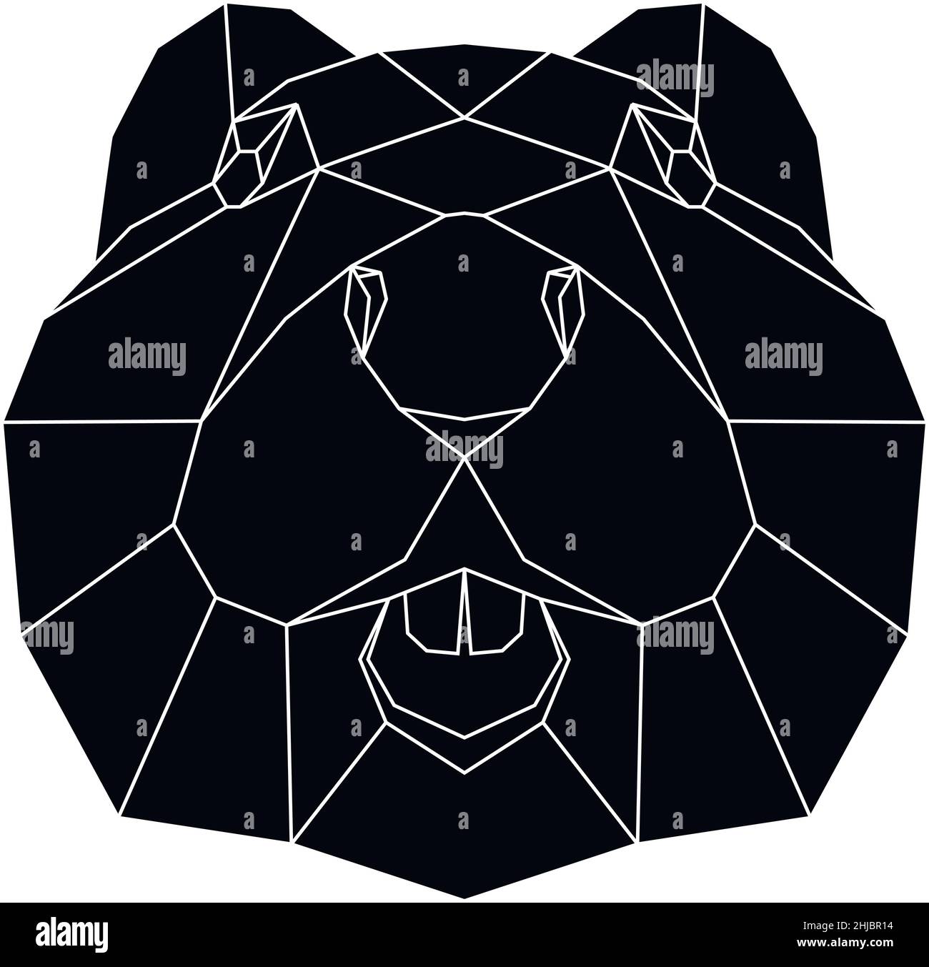 Polygonal abstract form of beaver which is Canada official animal ...