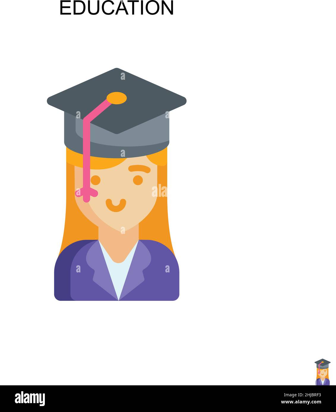 Education Simple vector icon. Illustration symbol design template for ...