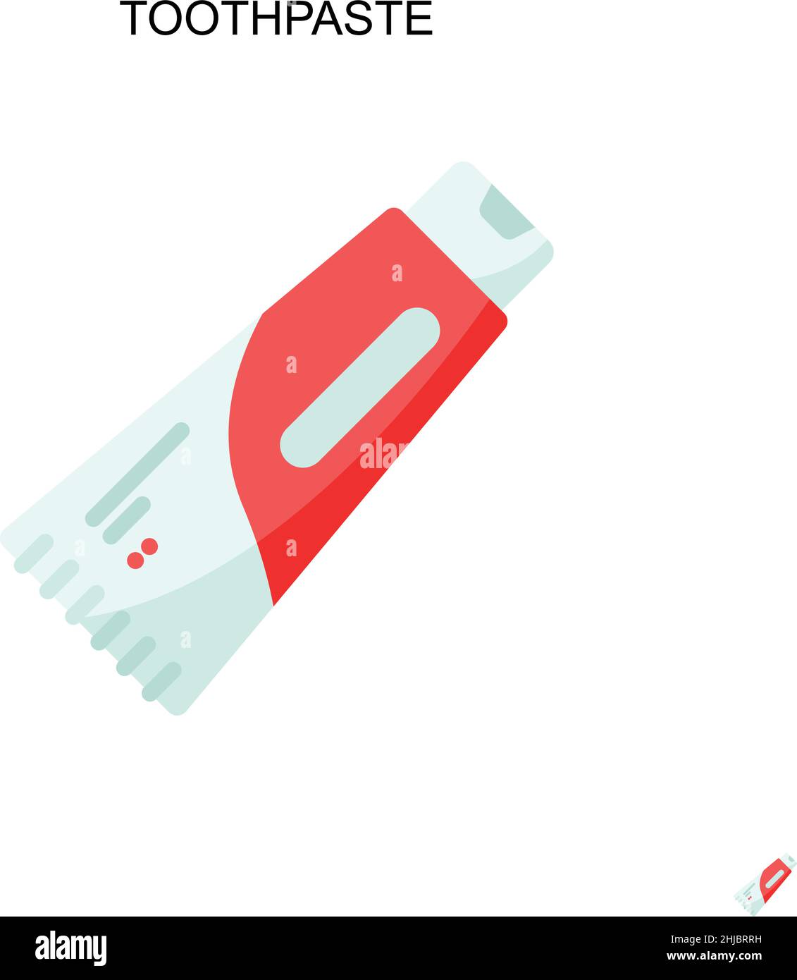 Toothpaste Simple vector icon. Illustration symbol design template for ...