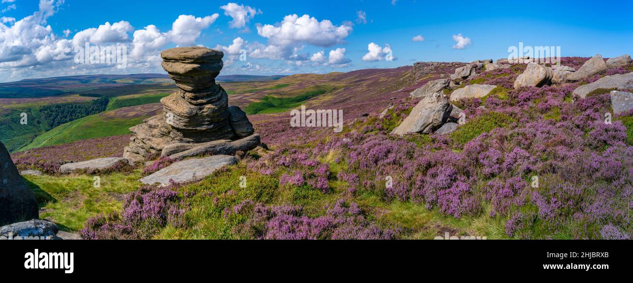 View of the Salt Cellar Rock Formation, Derwent Edge, Peak District ...