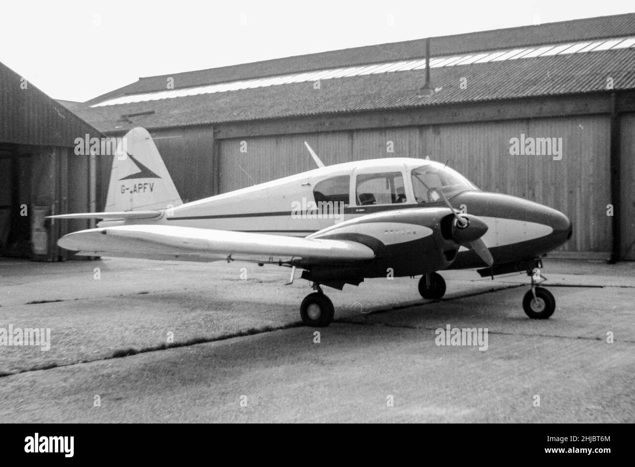 An aircraft at Sywell aerodrome in the 1960s Stock Photo - Alamy