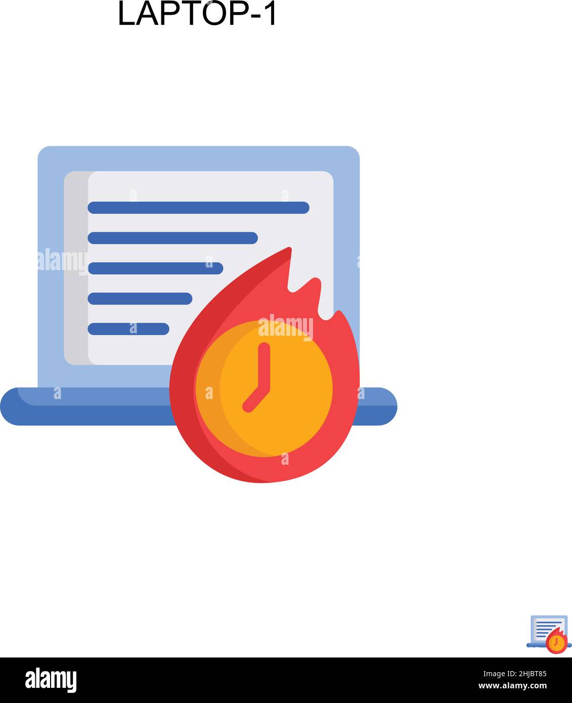 Laptop-1 Simple vector icon. Illustration symbol design template for web mobile UI element Stock ...