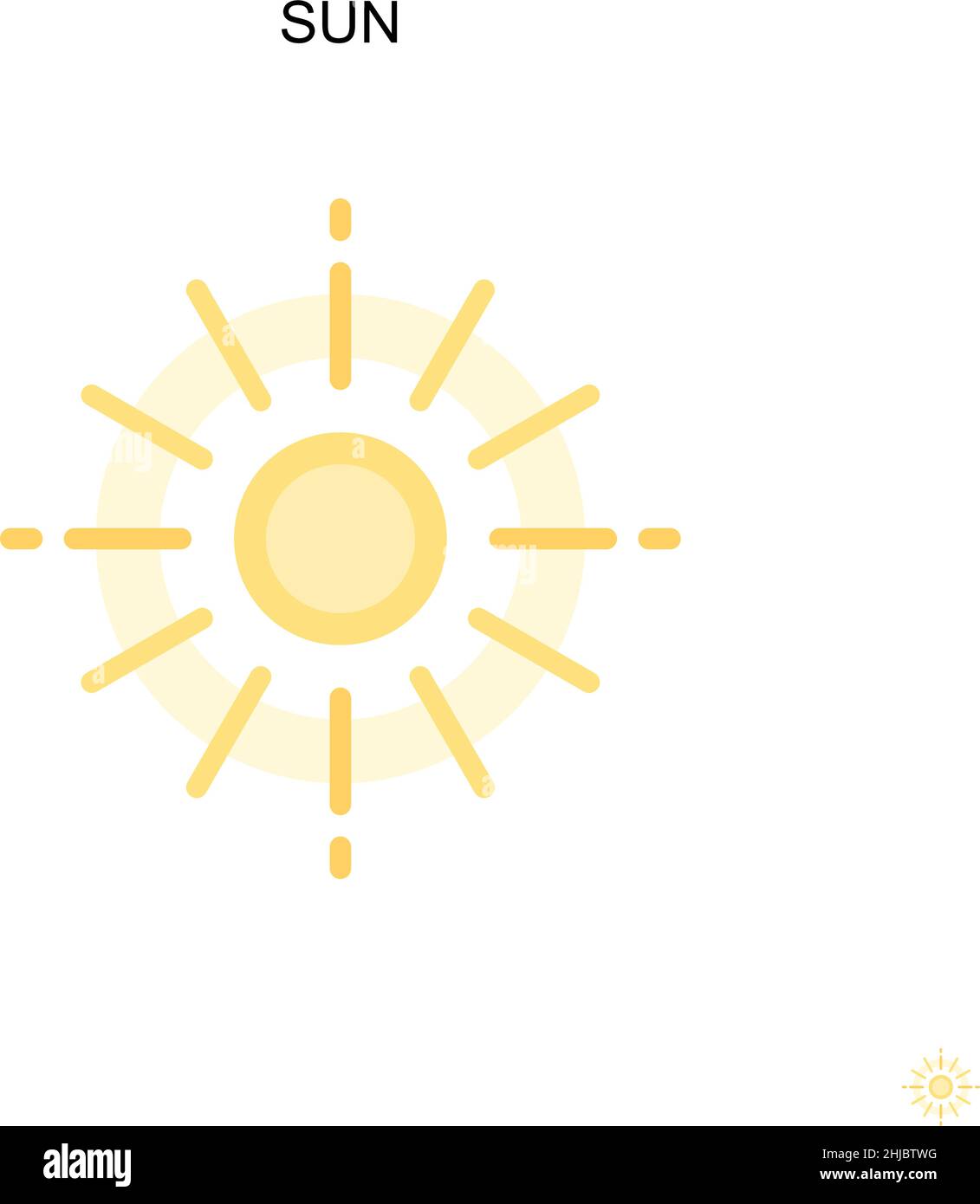 Sun Simple vector icon. Illustration symbol design template for web ...