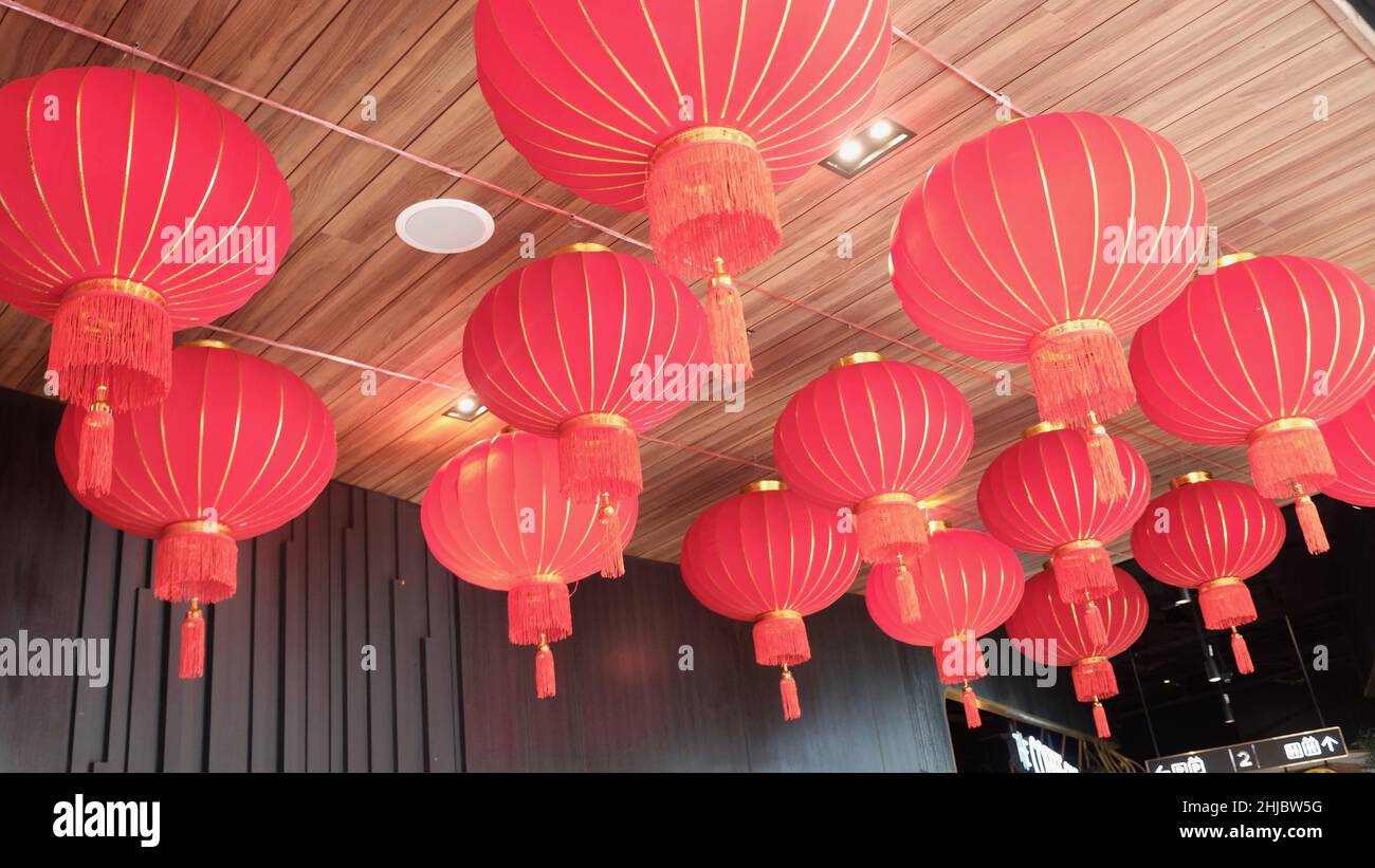 Chinese lantern red tiger hi-res stock photography and images - Alamy