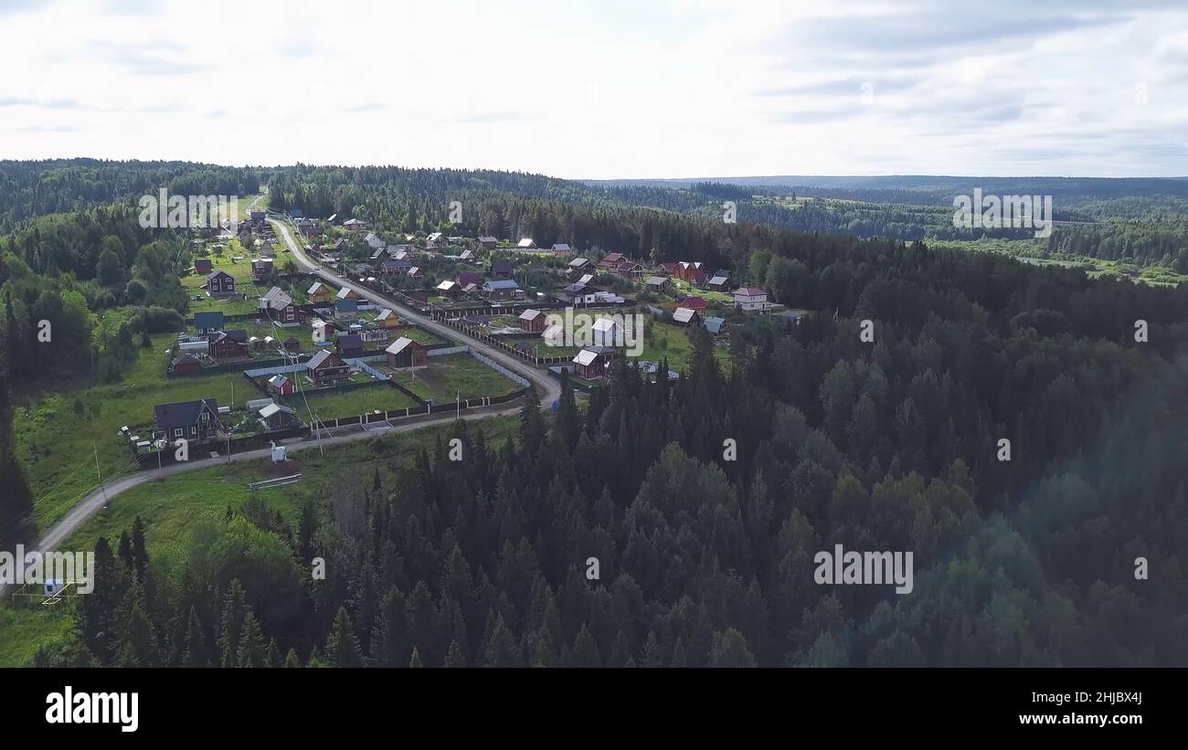 Top view suburban areas cottages hi-res stock photography and images ...