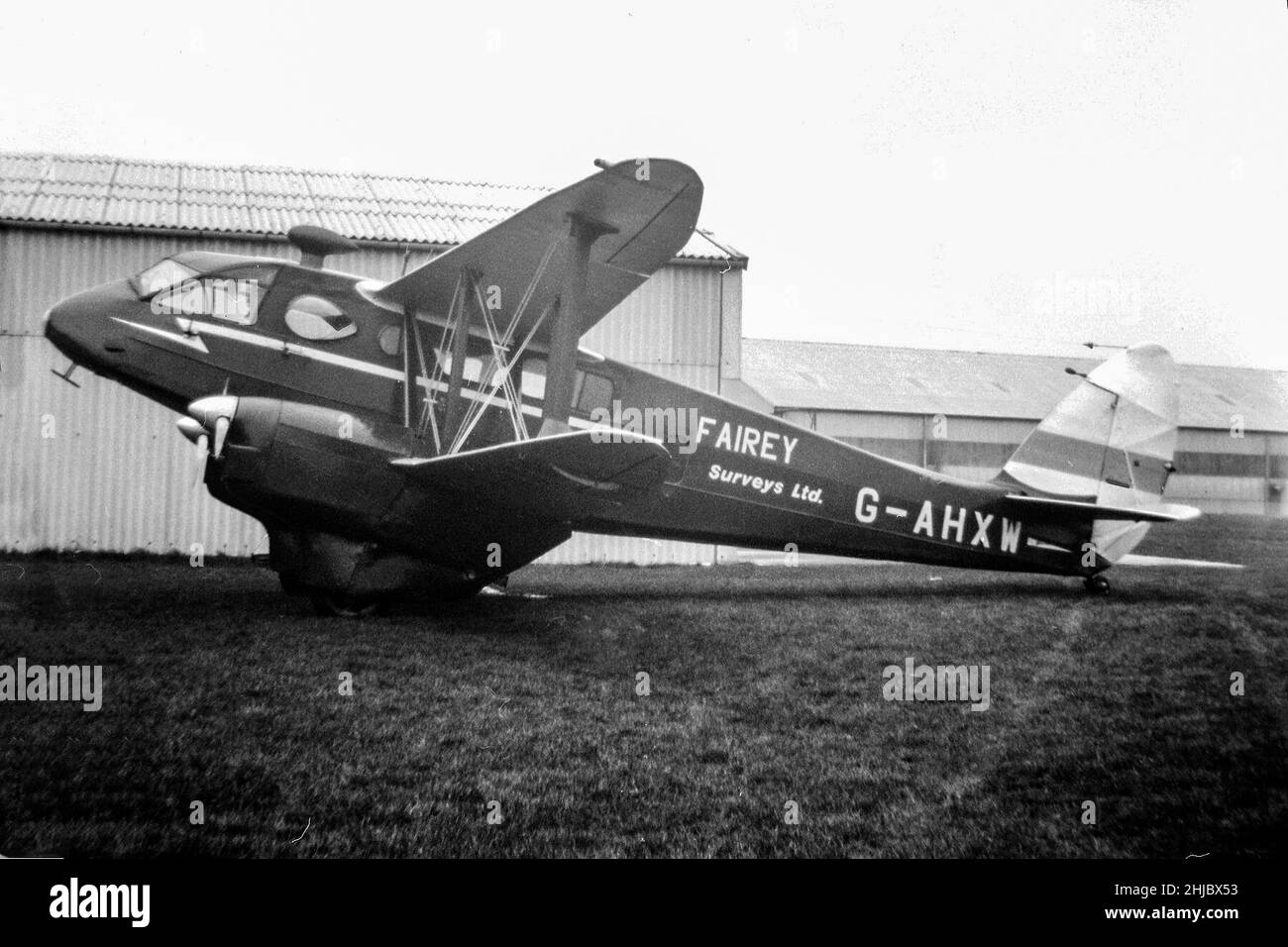 An aircraft at Sywell aerodrome in the 1960s Stock Photo - Alamy