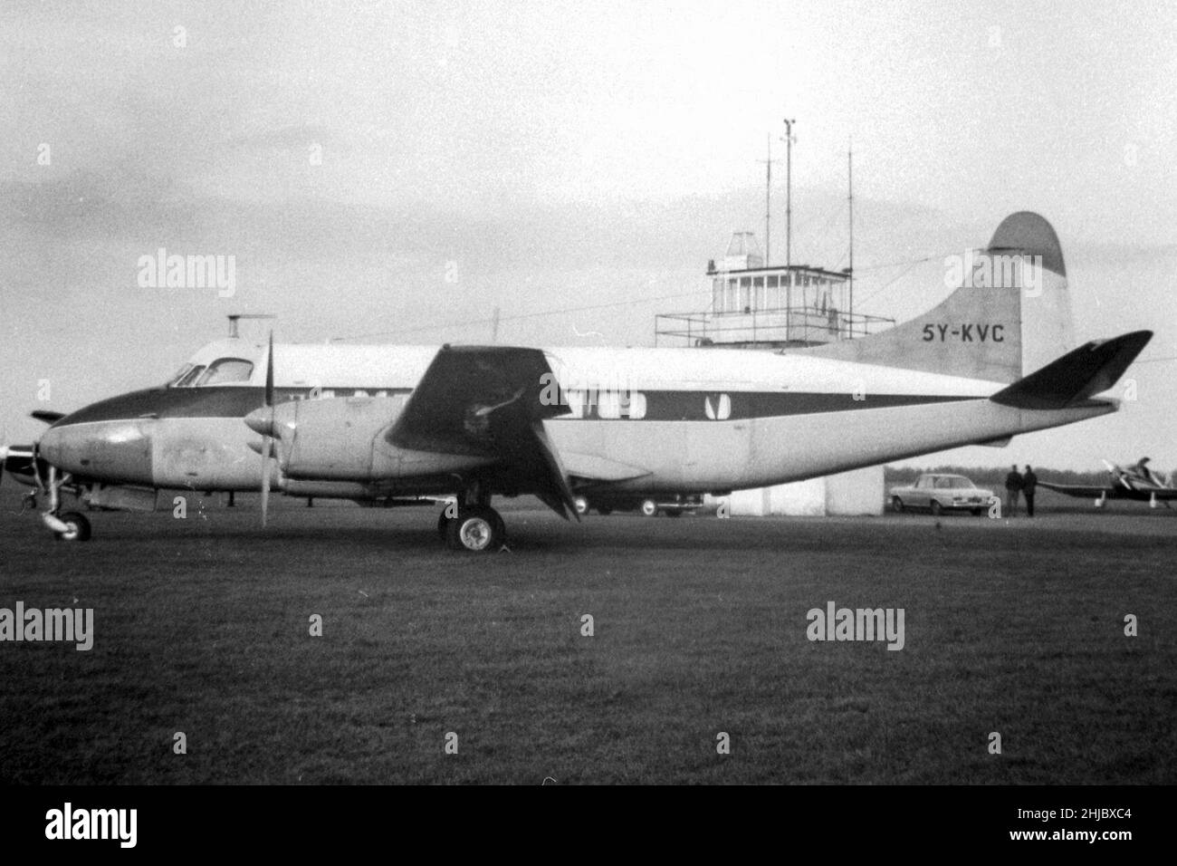 An aircraft at Sywell aerodrome in the 1960s Stock Photo - Alamy