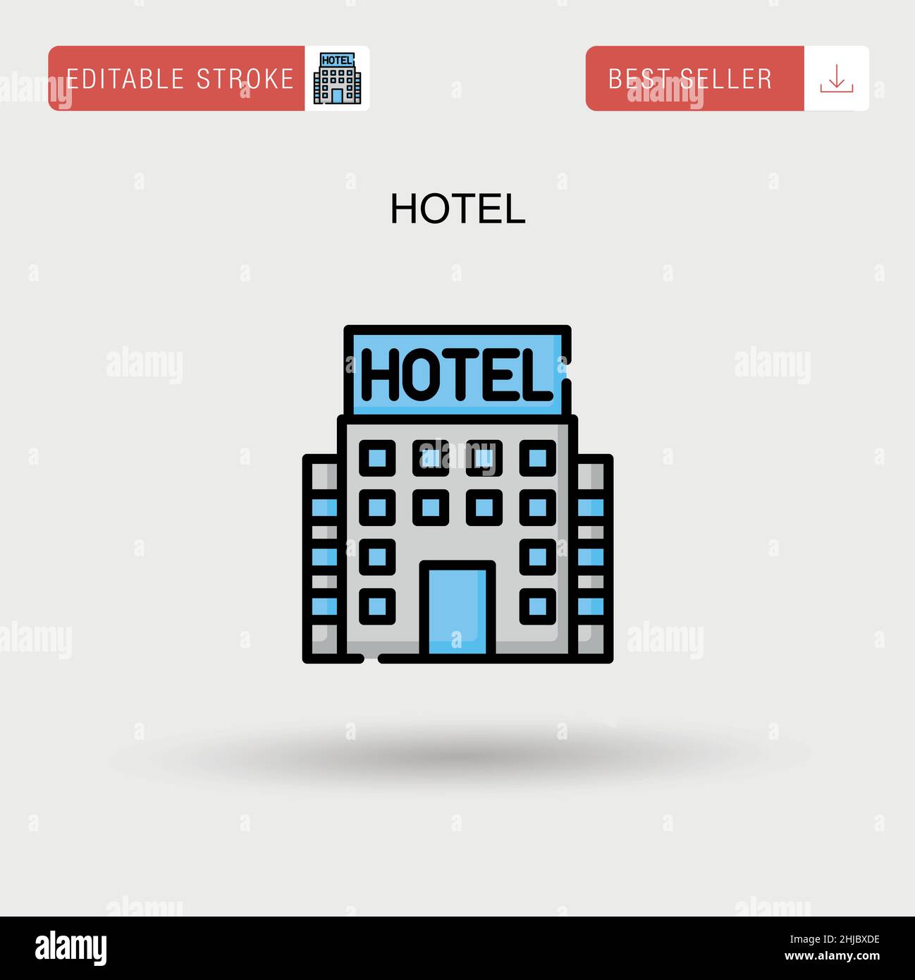 Hotel Simple vector icon Stock Vector Image & Art - Alamy