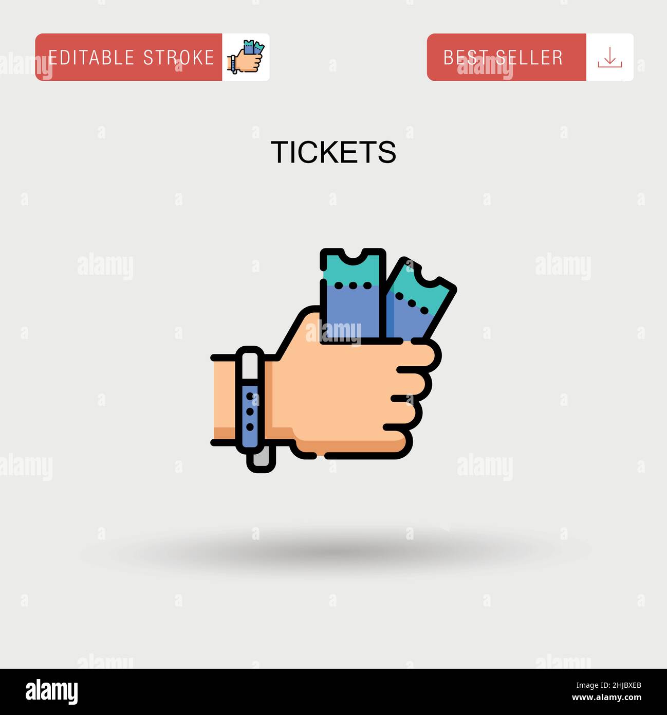Tickets Simple vector icon Stock Vector Image & Art - Alamy