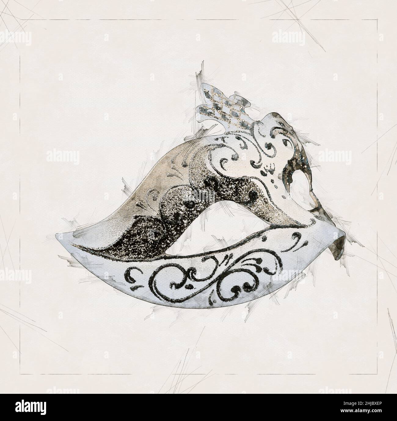 Masquerade Mask Pencil Drawings Simple