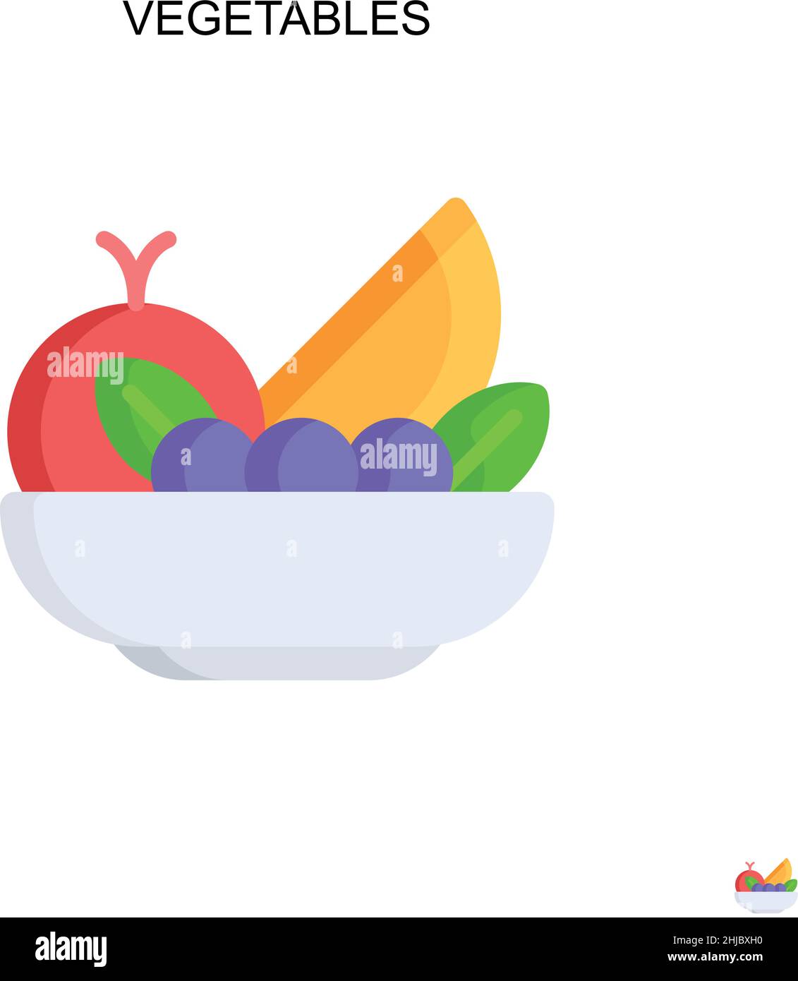 Vegetables Simple vector icon. Illustration symbol design template for ...