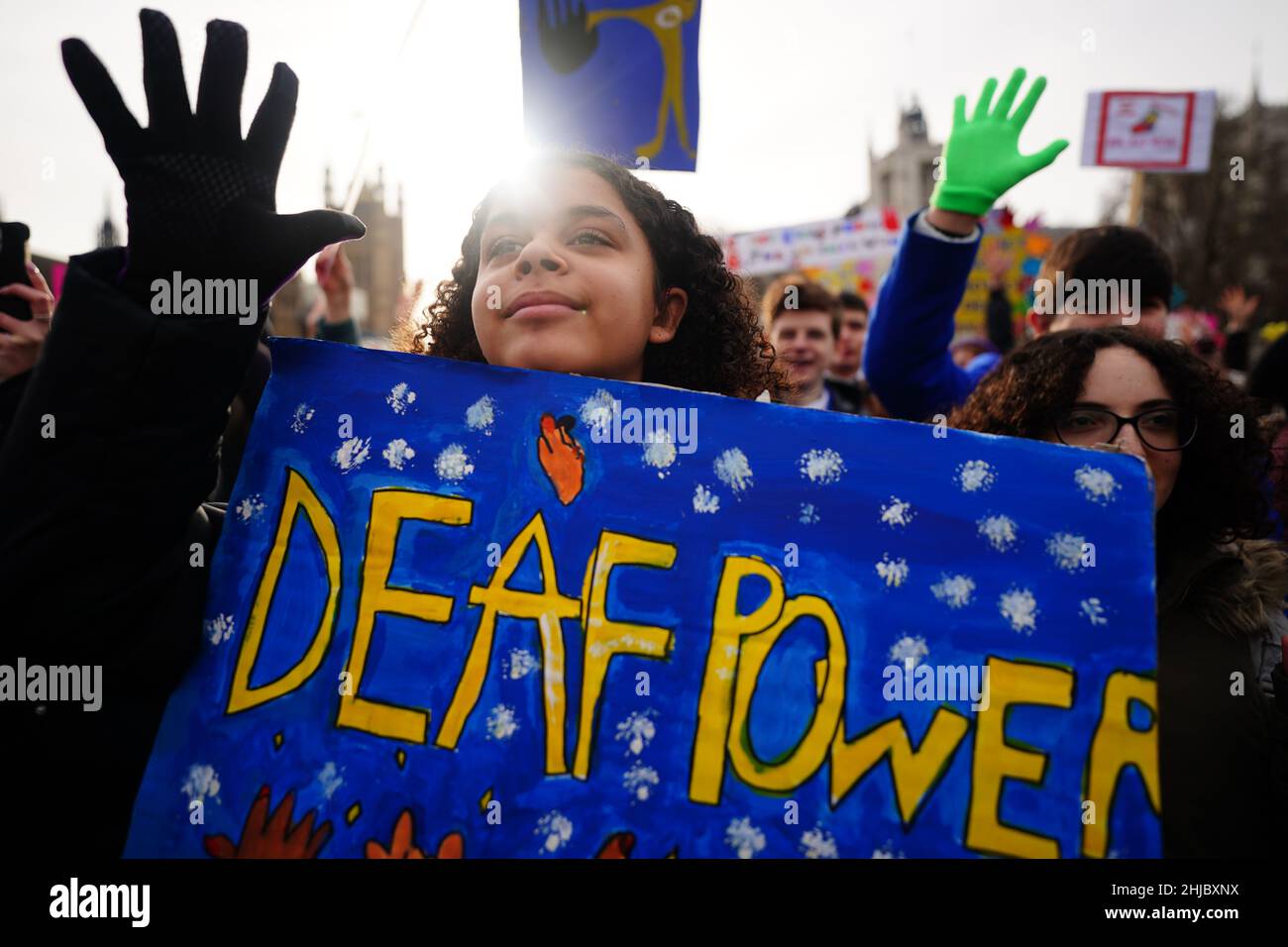 Students from Heathlands School for Deaf Children in St Albans take ...
