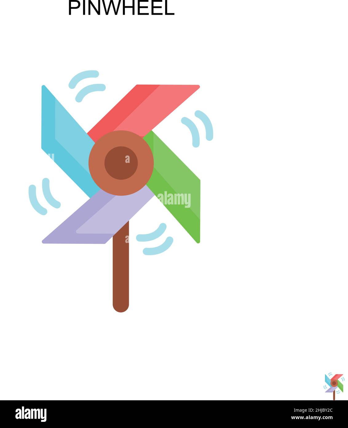 Pinwheel Simple vector icon. Illustration symbol design template for ...