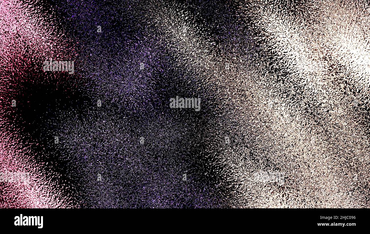 Abstract grainy glass texture with blurred light flares behind it ...