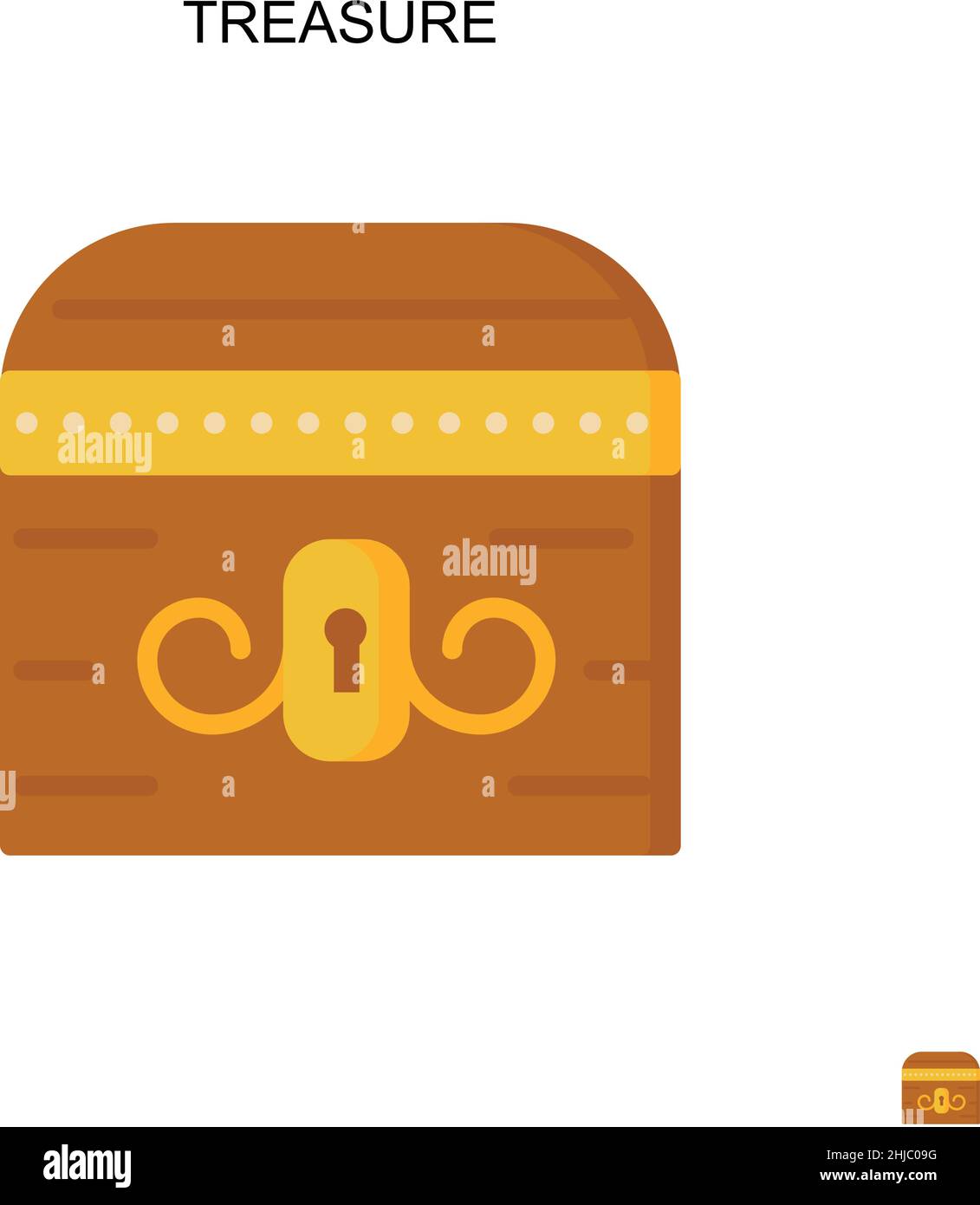Treasure Simple vector icon. Illustration symbol design template for ...