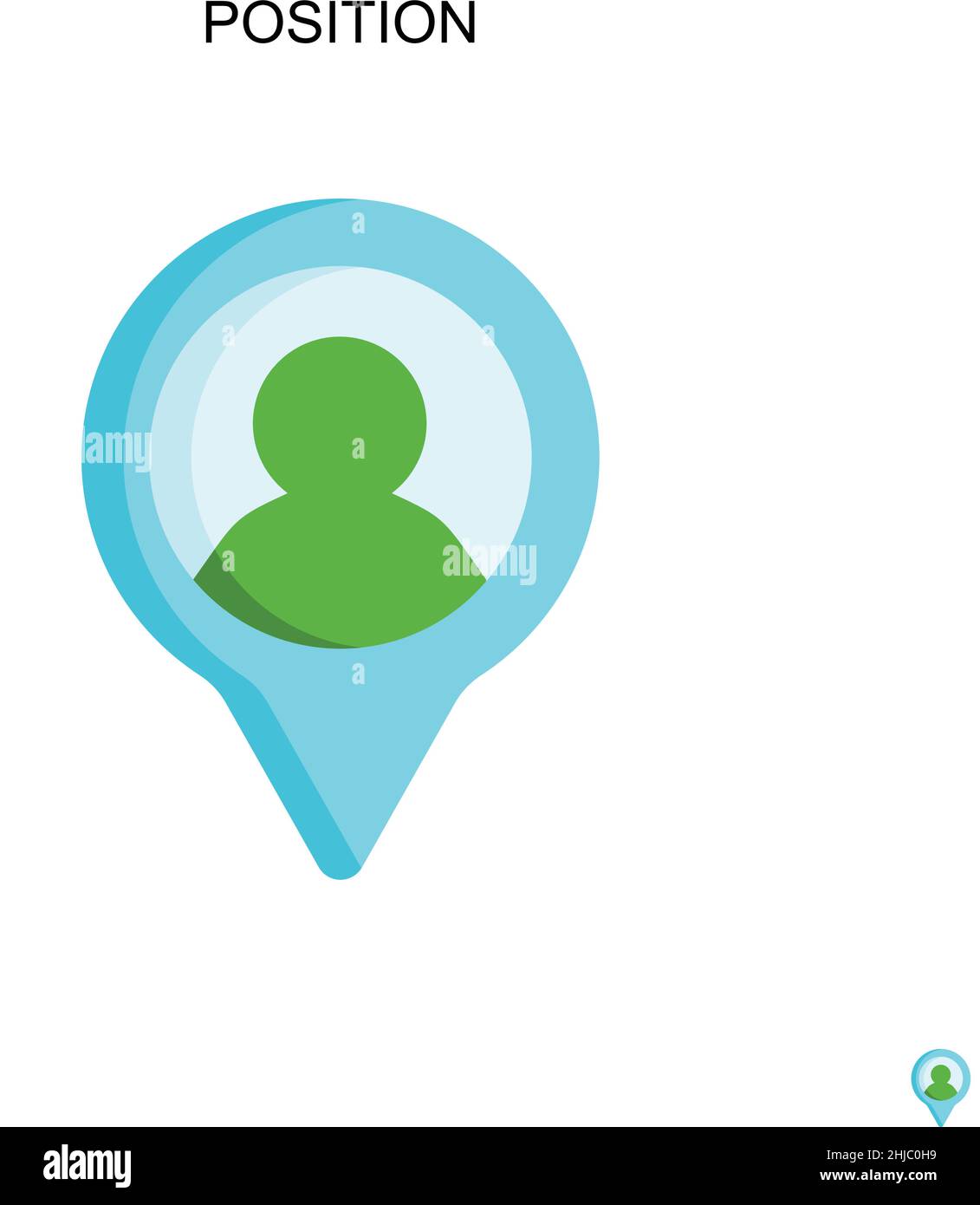 Position Simple vector icon. Illustration symbol design template for ...