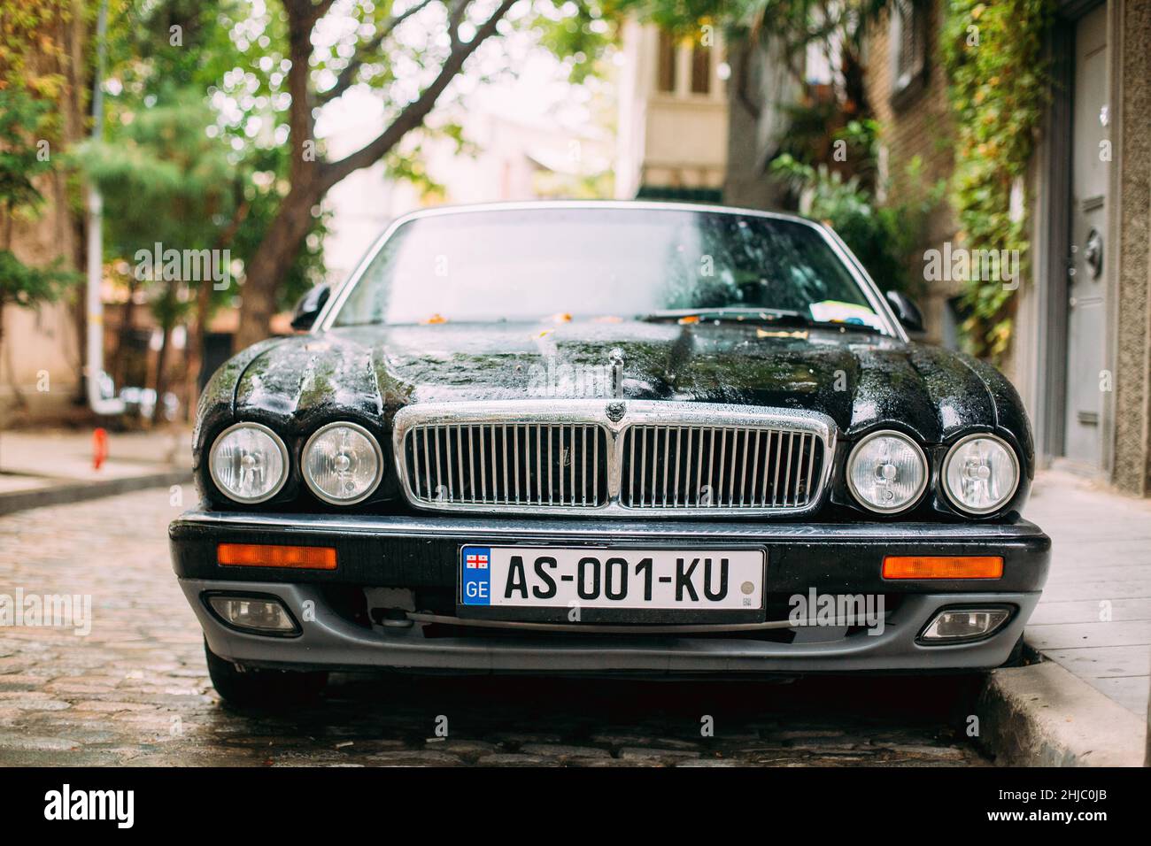 Jaguar Xj (X308) Sedan Car Parked In Street. Jaguar XJ X308 Is A Luxury ...