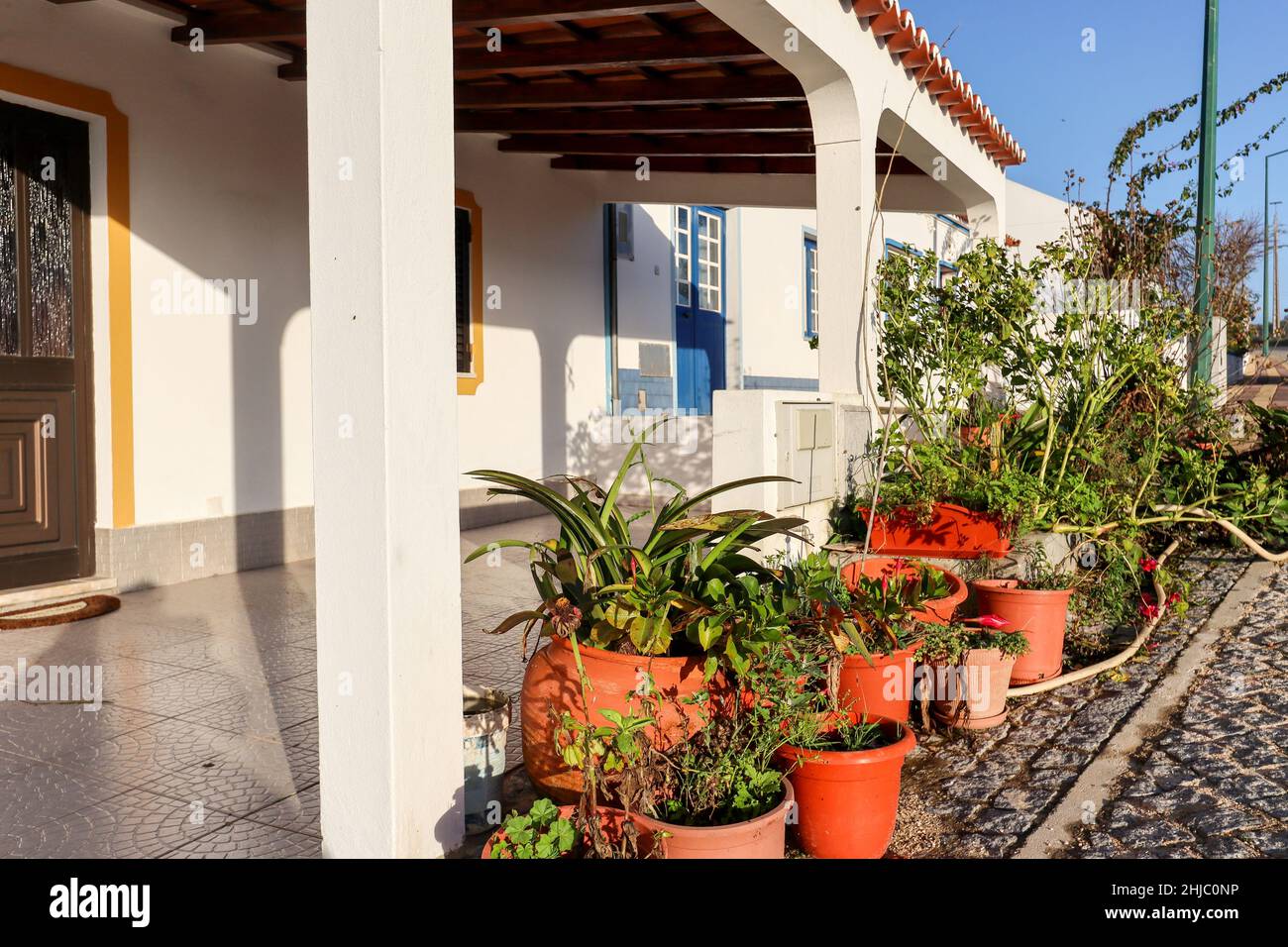 Traditional portuguese house in a small village at the Rota Vicentina ...