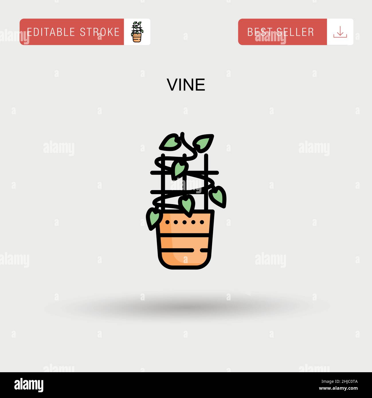 Vine Simple vector icon Stock Vector Image & Art - Alamy